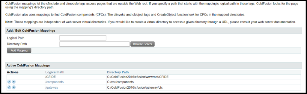 Server Settings Mappings Coldfusion Tuning Guide 