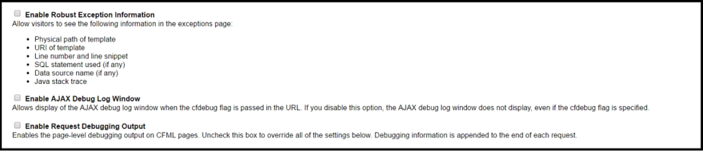Debugging Logging Debug Output Settings ColdFusion Tuning Guide debugging-logging-debug-output-settings-coldfusion-tuning-guide